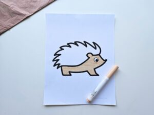 Adorable Hedgehog Tissue Paper Craft - Raise Curious Kids