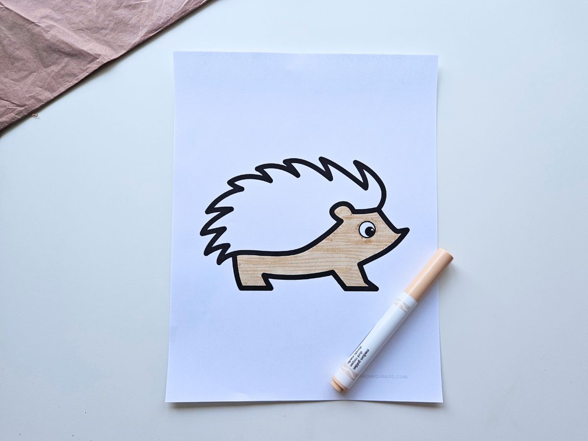 Adorable Hedgehog Tissue Paper Craft - Raise Curious Kids