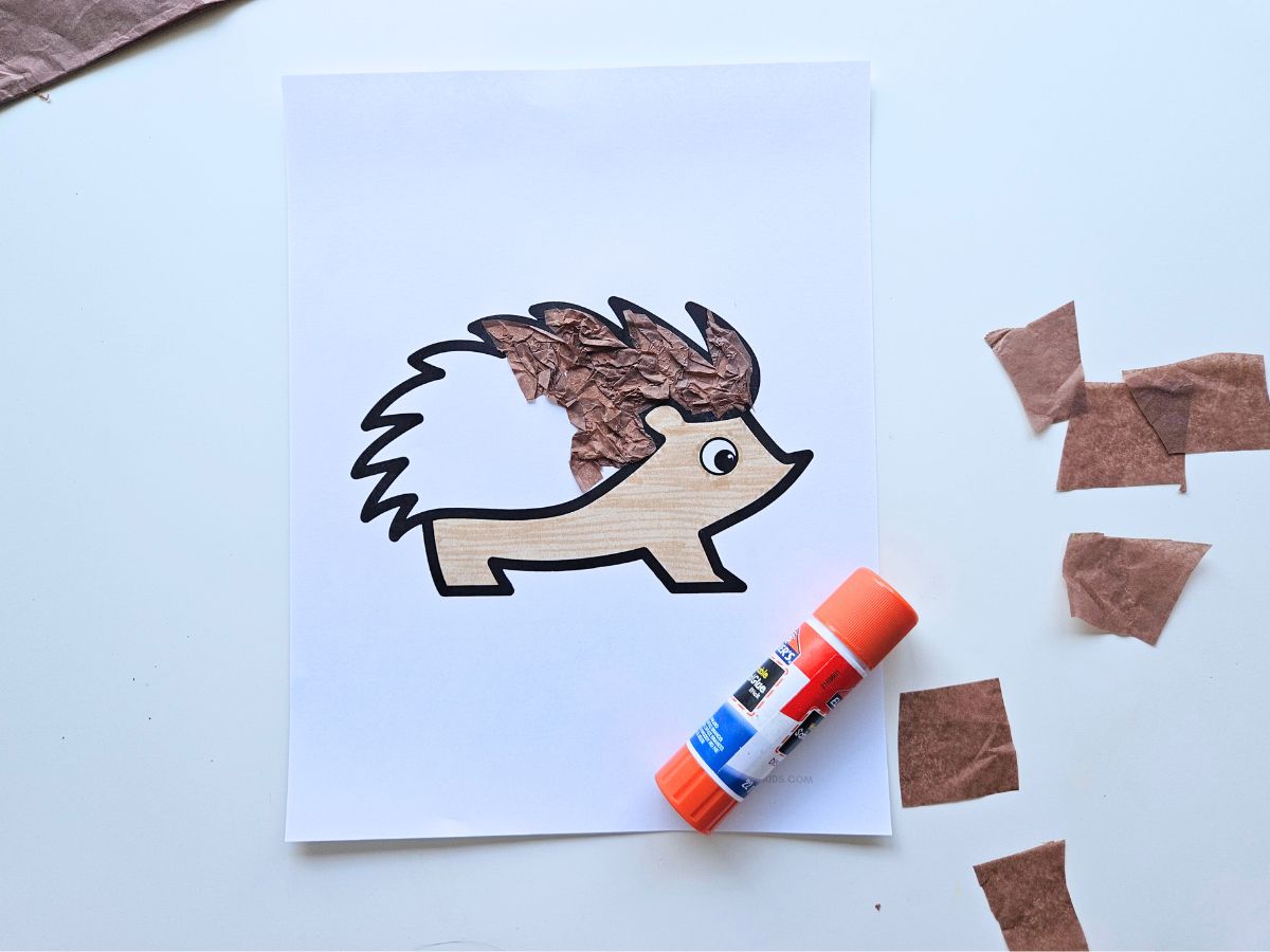 Adorable Hedgehog Tissue Paper Craft - Raise Curious Kids