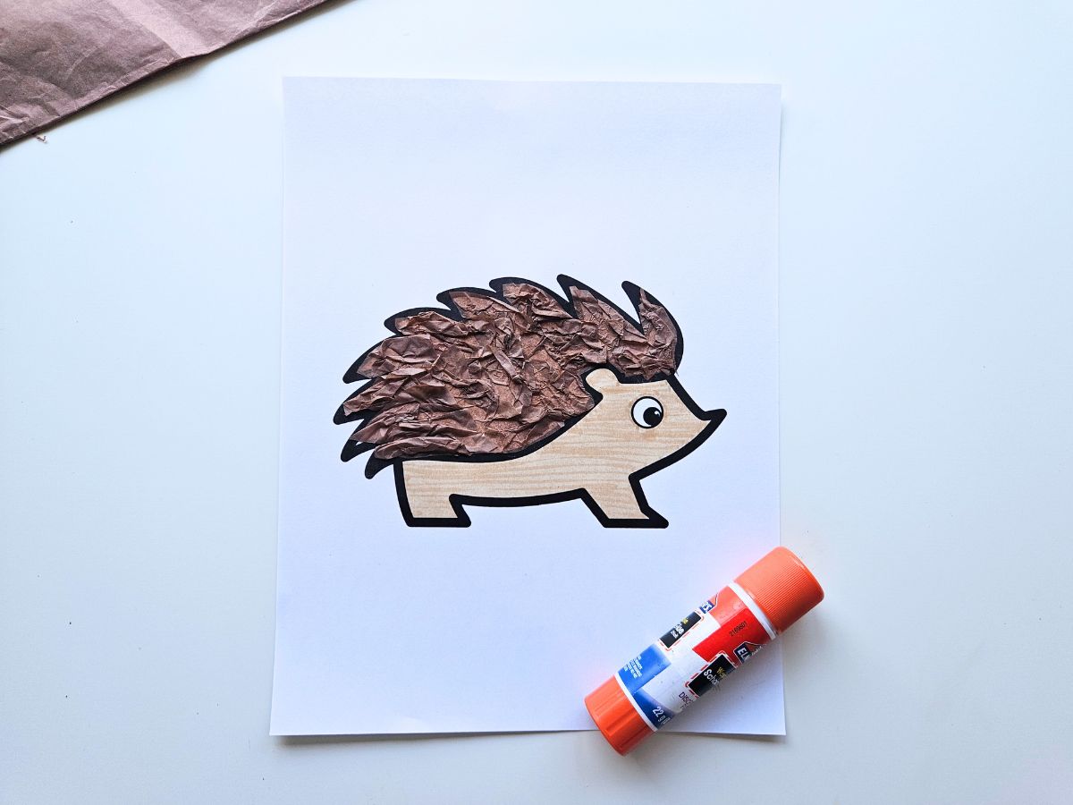 Adorable Hedgehog Tissue Paper Craft - Raise Curious Kids