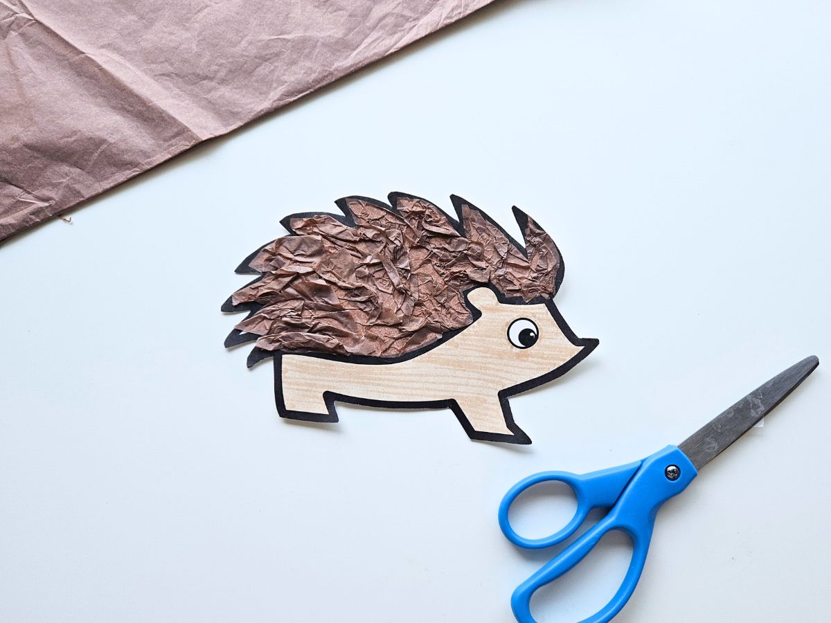 Adorable Hedgehog Tissue Paper Craft - Raise Curious Kids