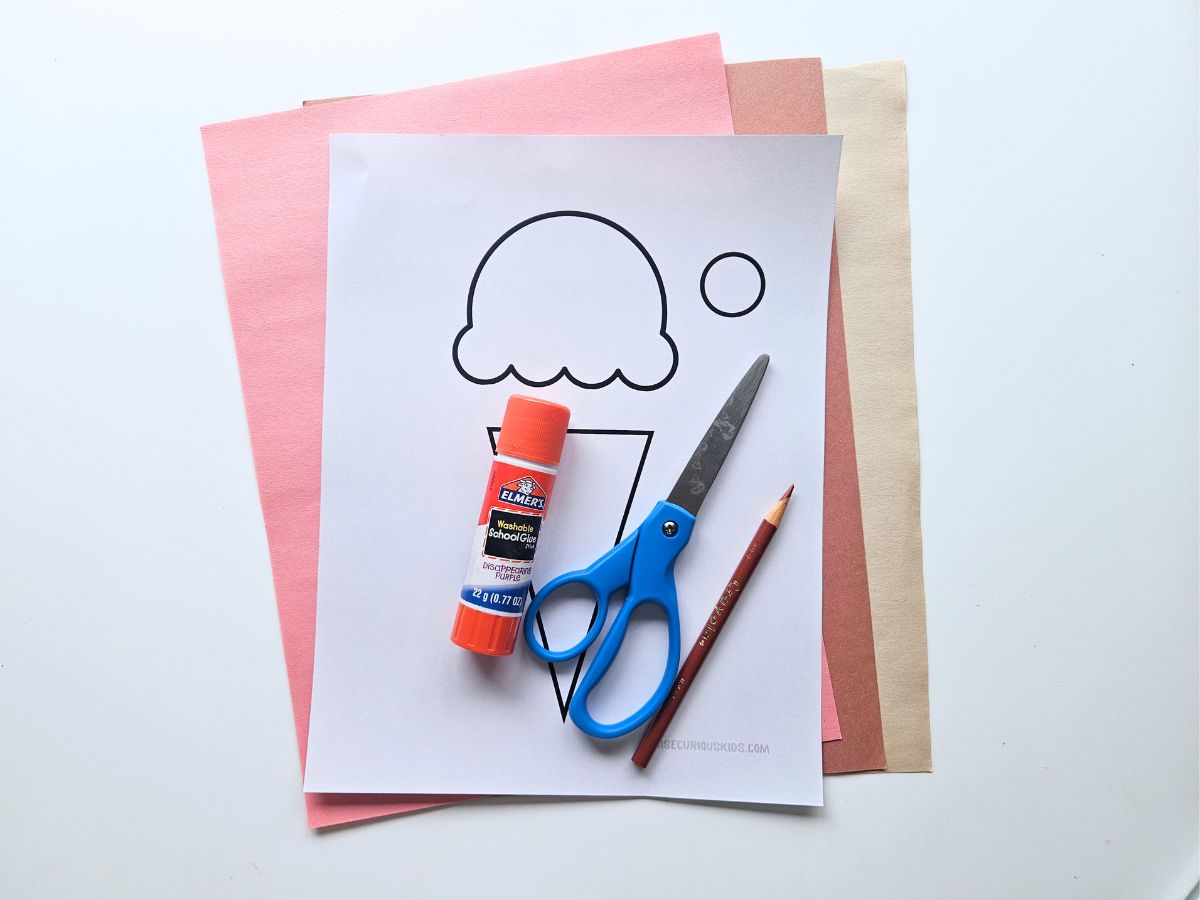Easy Paper Ice Cream Craft for Kids - Raise Curious Kids