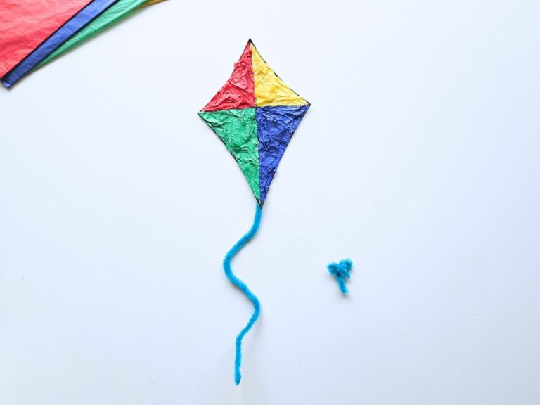 Easy Tissue Paper Kite Craft - Raise Curious Kids