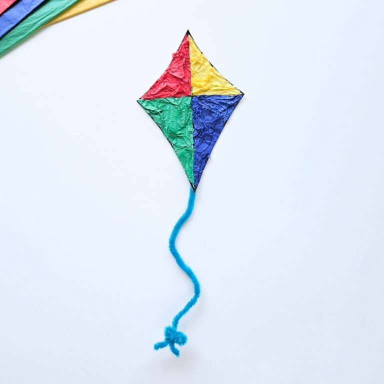 Easy Tissue Paper Kite Craft - Raise Curious Kids