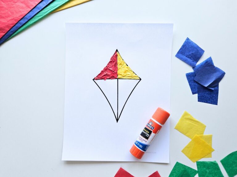 Easy Tissue Paper Kite Craft - Raise Curious Kids