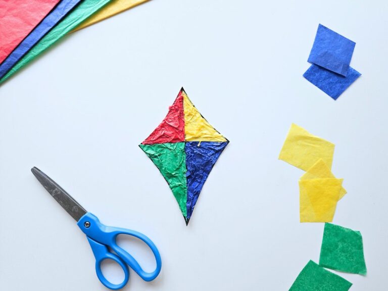 Easy Tissue Paper Kite Craft - Raise Curious Kids