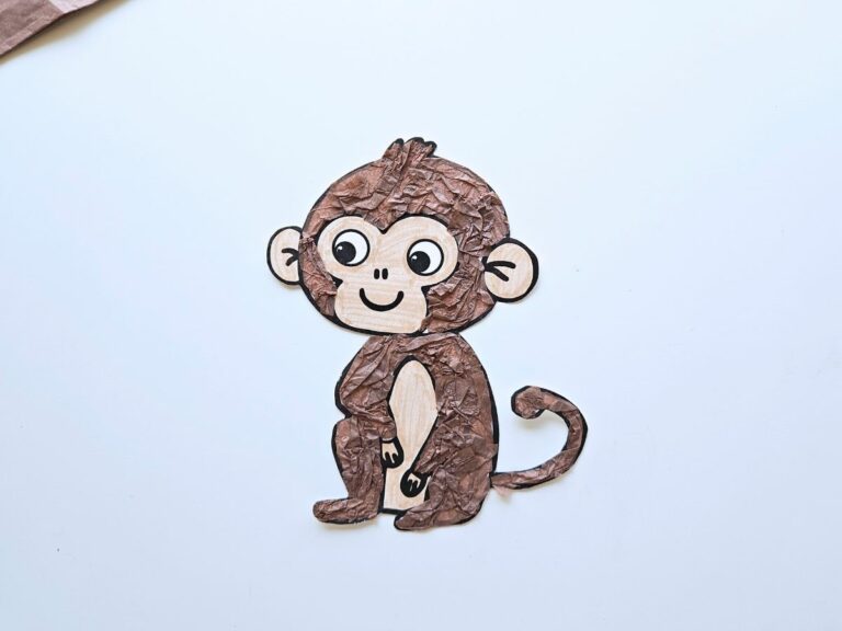 Monkey Tissue Paper Craft for Kids - Raise Curious Kids