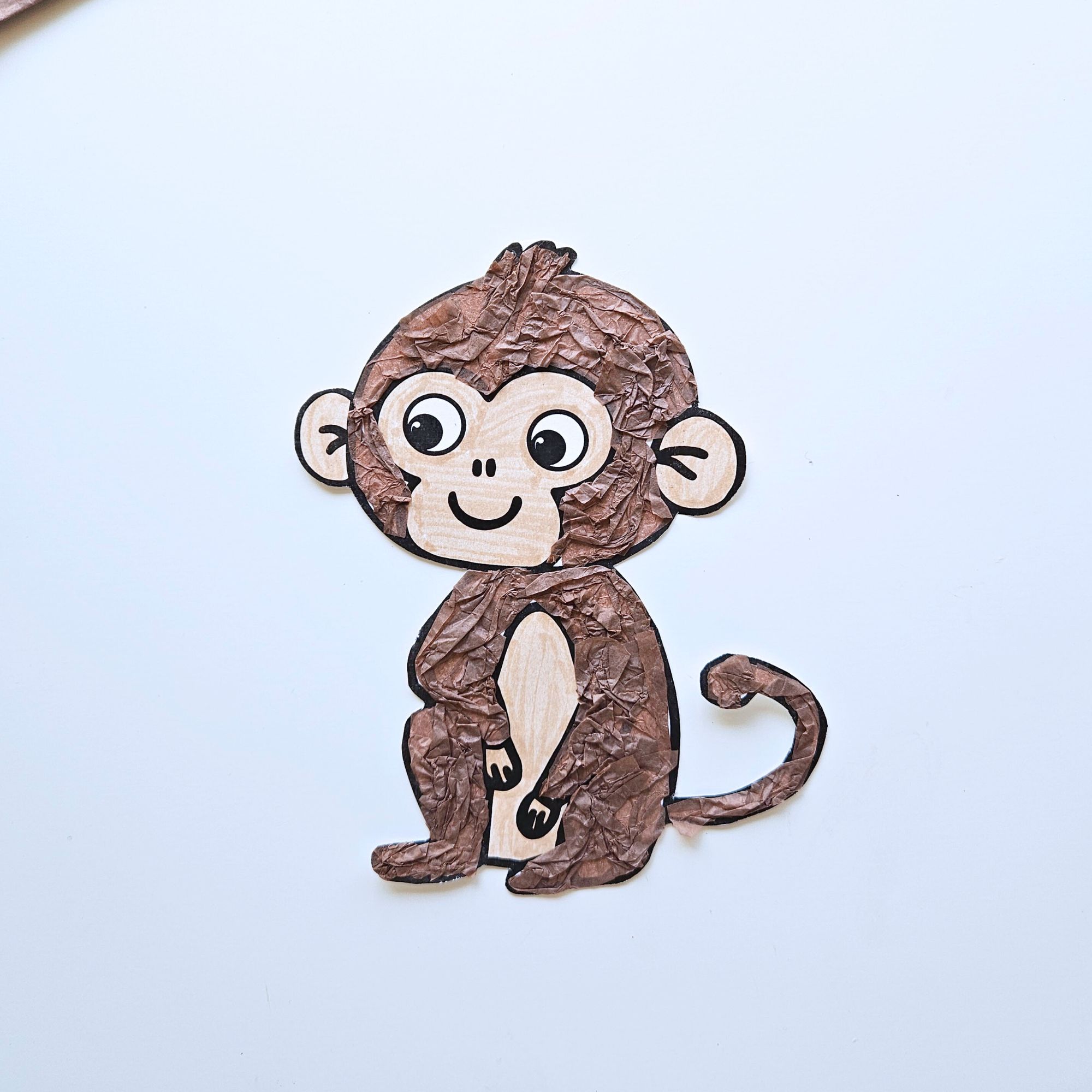 Monkey Tissue Paper Craft for Kids - Raise Curious Kids