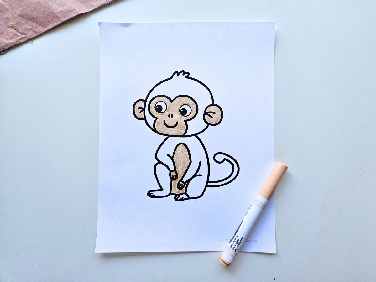 Monkey Tissue Paper Craft for Kids - Raise Curious Kids