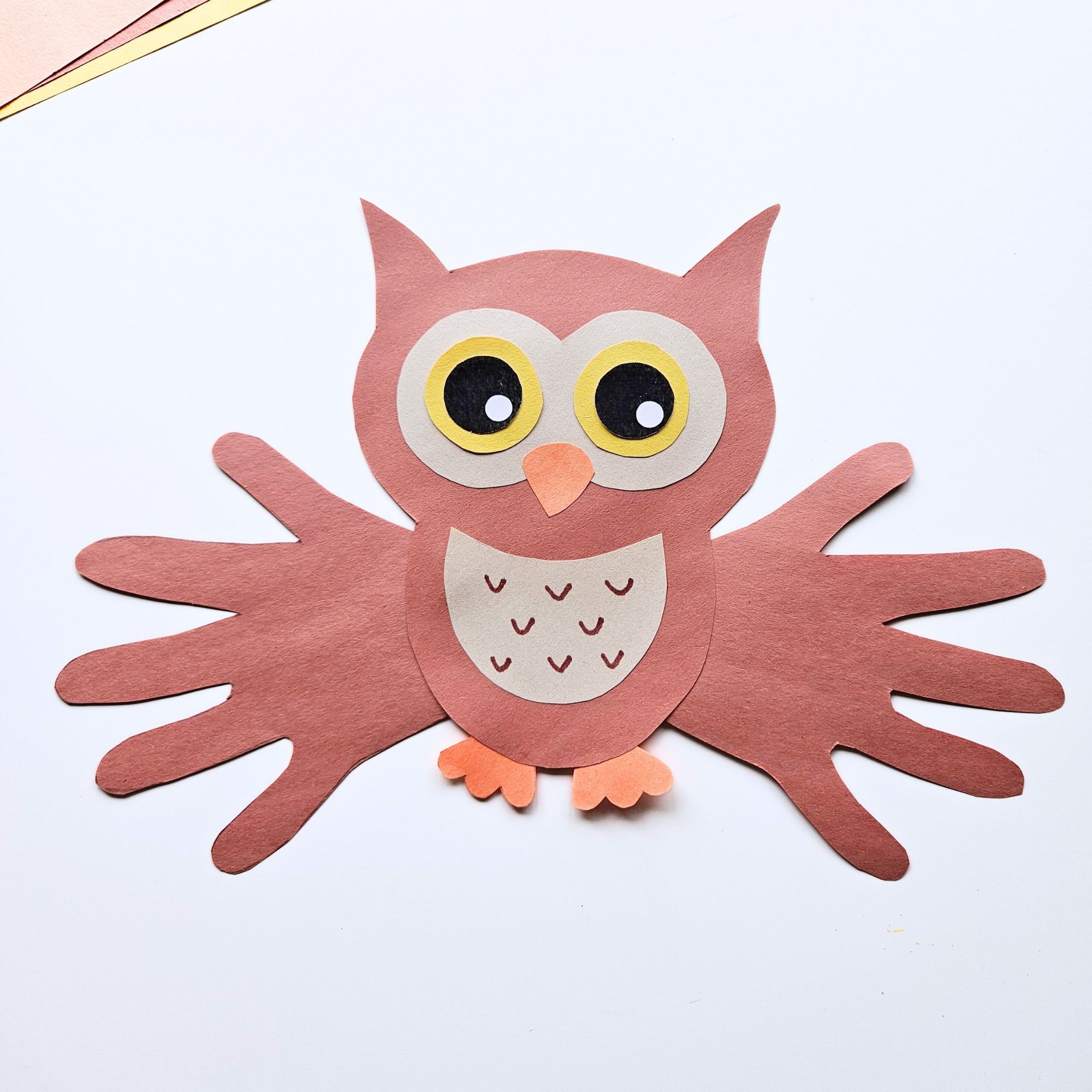 Owl Handprint Craft for Kids - Raise Curious Kids