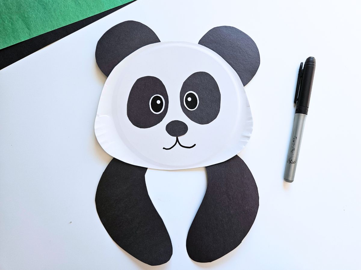 Panda Bear Paper Plate Craft for Kids - Raise Curious Kids