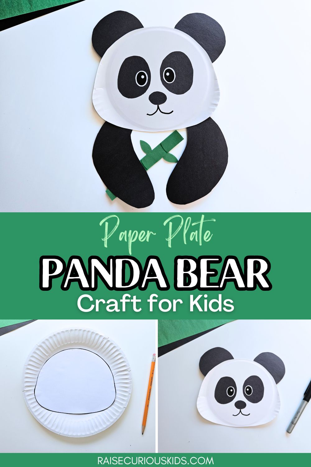Panda Bear Paper Plate Craft for Kids - Raise Curious Kids