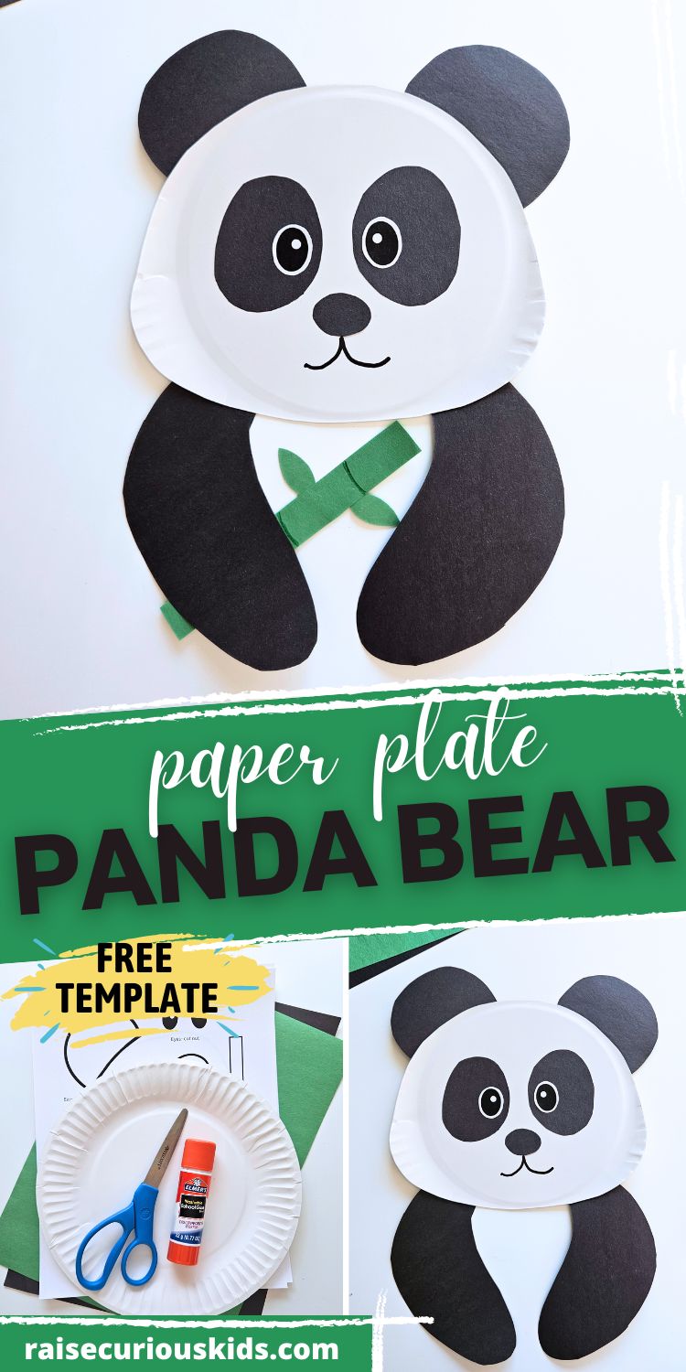 Panda Bear Paper Plate Craft for Kids - Raise Curious Kids