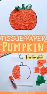 Easy Pumpkin Tissue Paper Craft for Kids - Raise Curious Kids