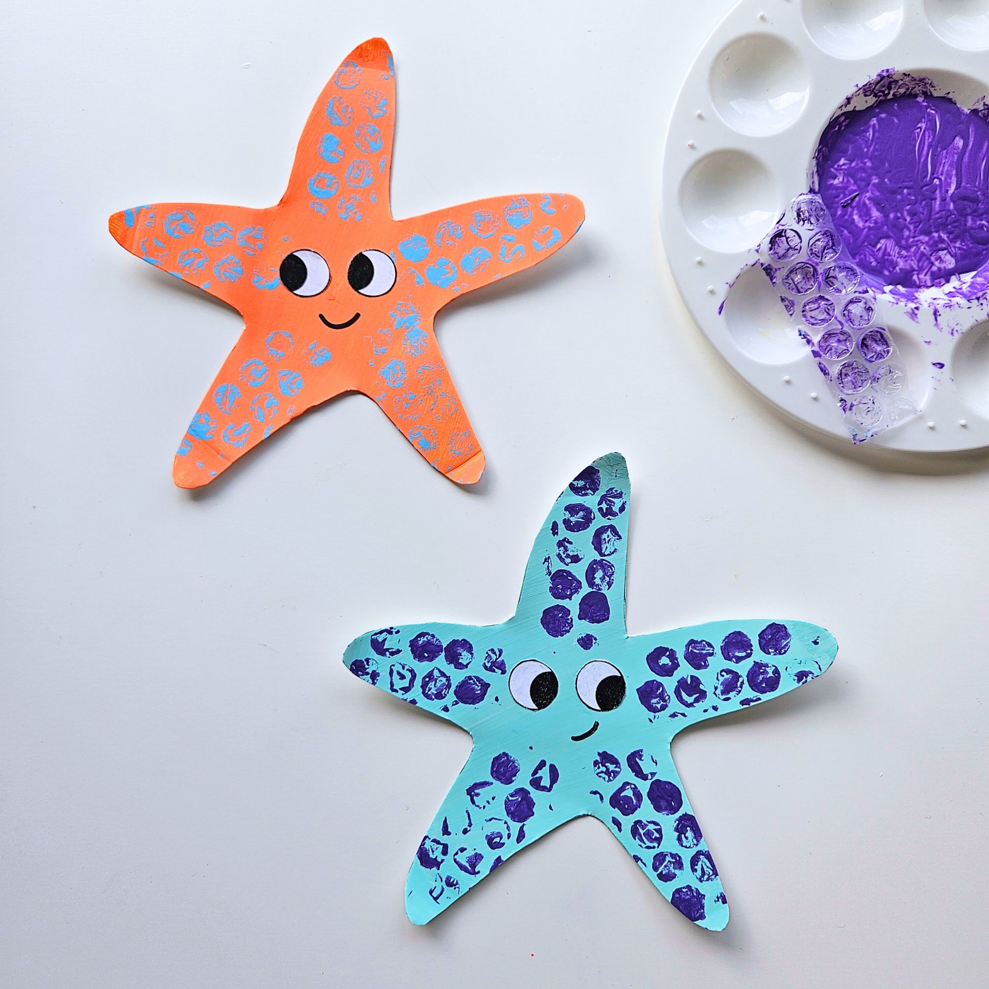 Starfish Paper Plate Craft for Kids - Raise Curious Kids