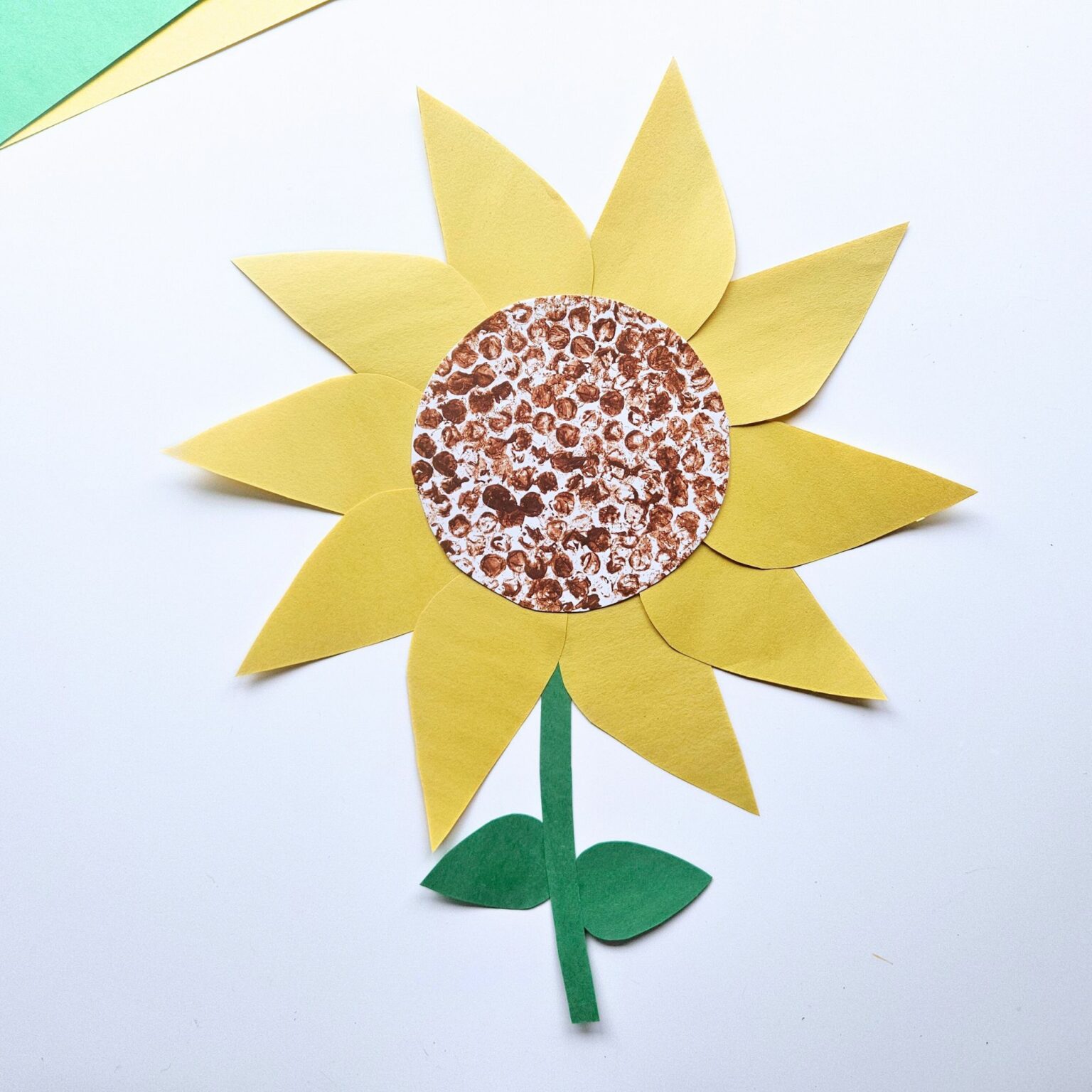 Sunflower Paper Plate Craft for Kids - Raise Curious Kids