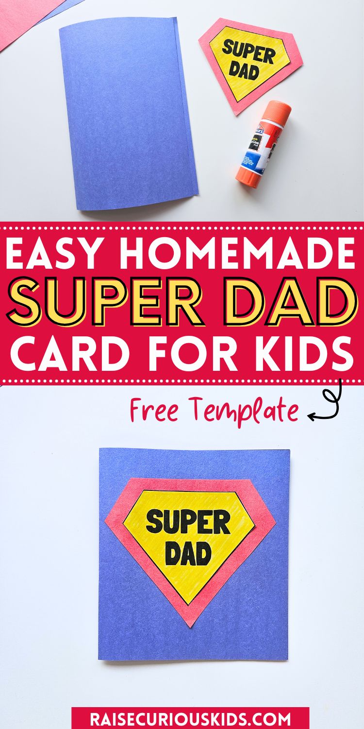 Super Dad Father's Day Card Craft - Raise Curious Kids