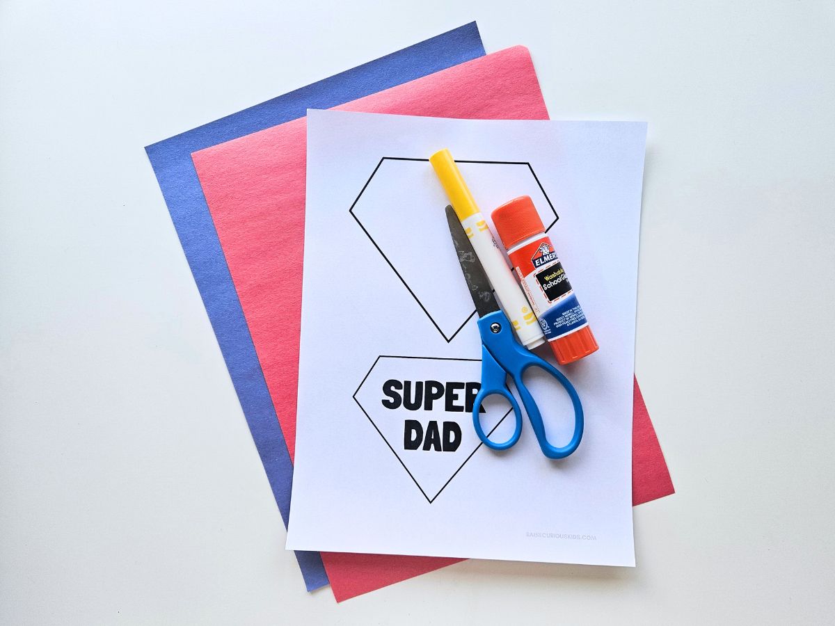 Super Dad Father's Day Card Craft - Raise Curious Kids