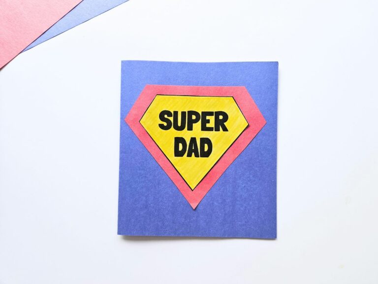 Super Dad Father's Day Card Craft - Raise Curious Kids