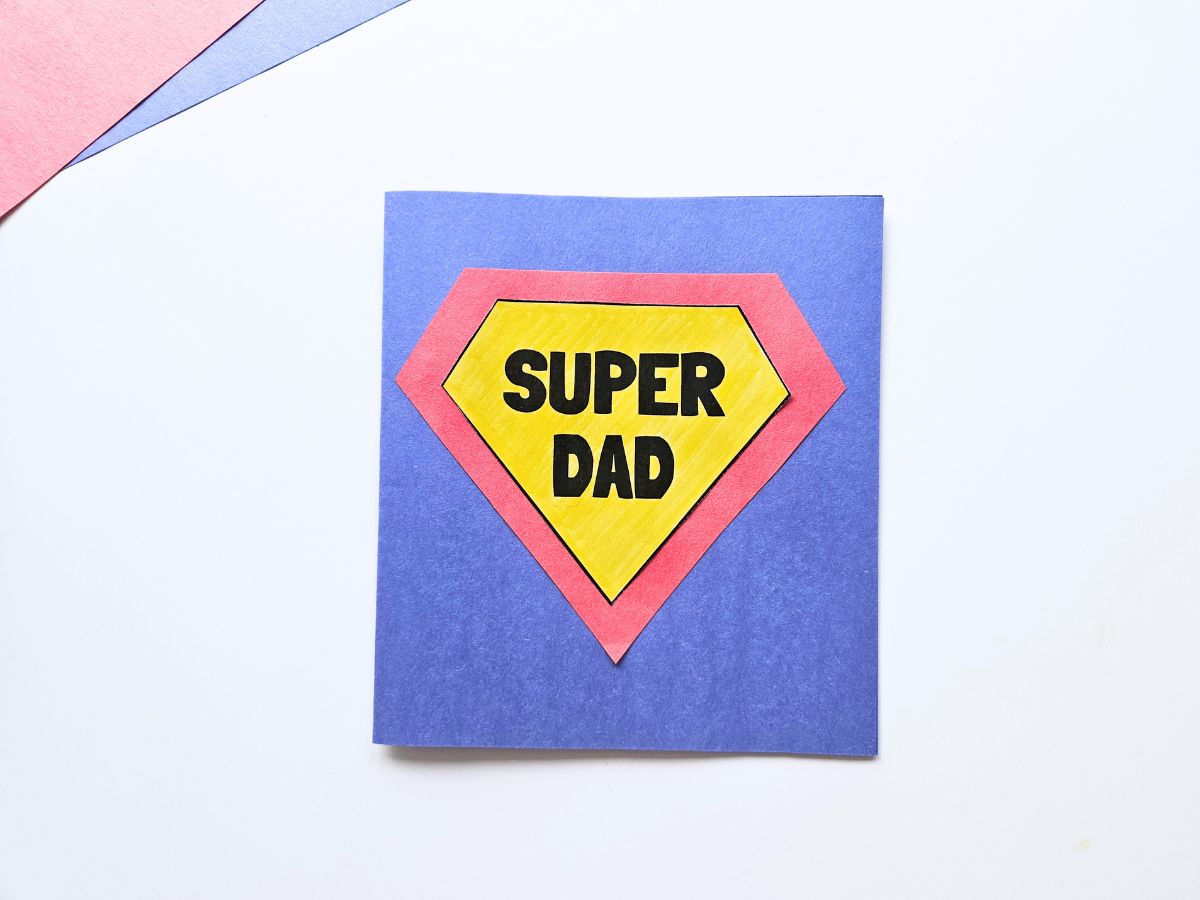 Super Dad Father's Day Card Craft - Raise Curious Kids