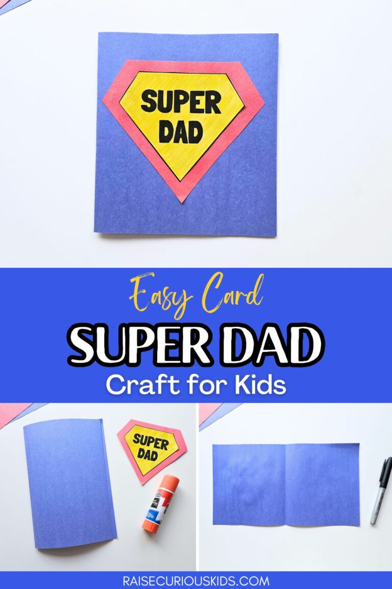 Super Dad Father's Day Card Craft - Raise Curious Kids