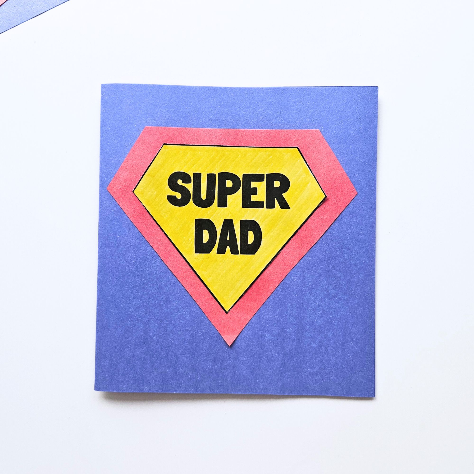 Super Dad Father's Day Card Craft - Raise Curious Kids