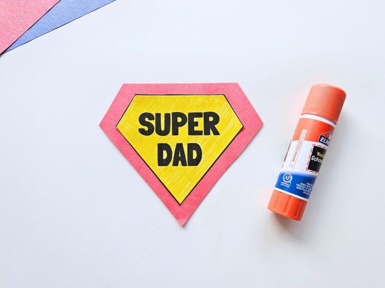 Super Dad Father's Day Card Craft - Raise Curious Kids
