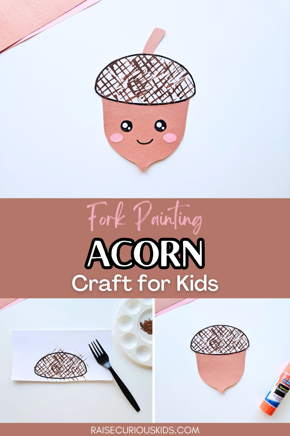 Acorn Fork Painting Craft - Raise Curious Kids
