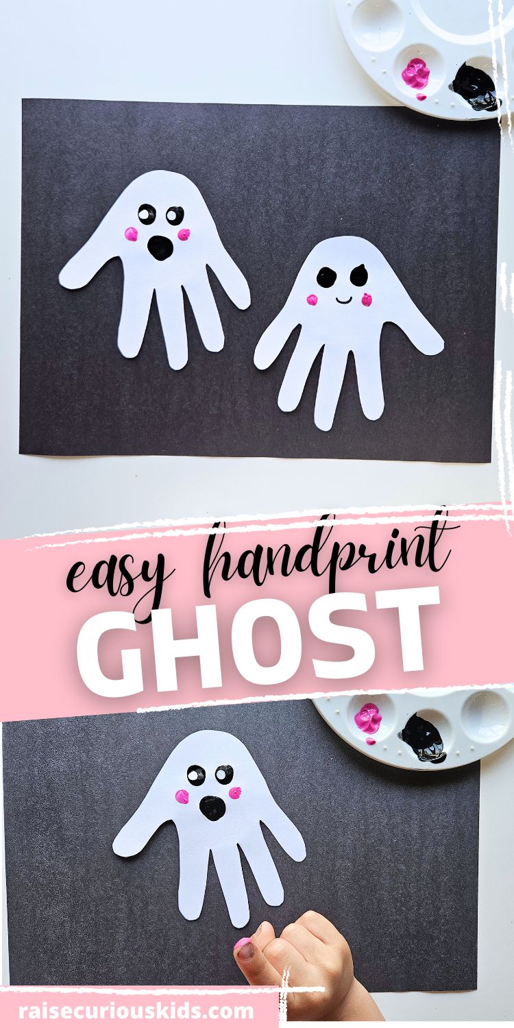 Easy Ghost Handprint Craft for Kids - Raise Curious Kids