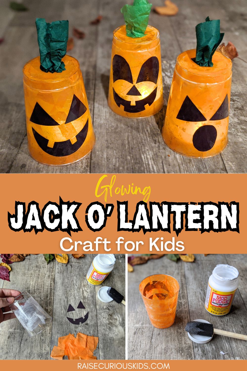 Glowing Jack-o'-Lantern Craft for Kids - Raise Curious Kids