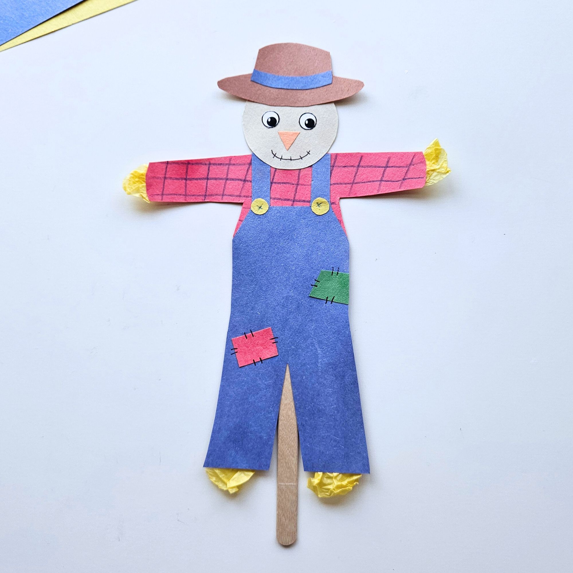 Easy Scarecrow Paper Craft for Kids - Raise Curious Kids