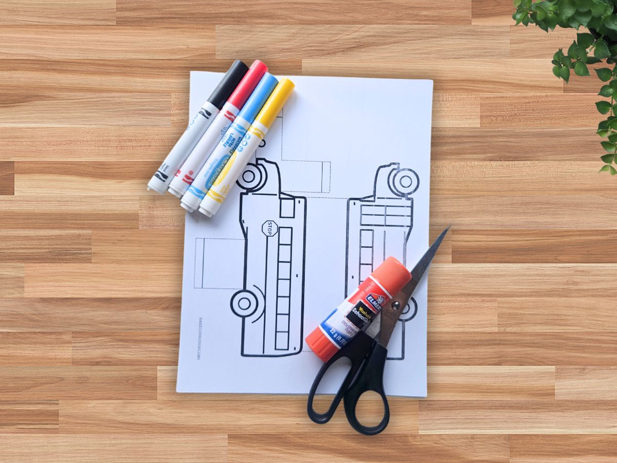 School Bus 3D Craft for Kids - Raise Curious Kids