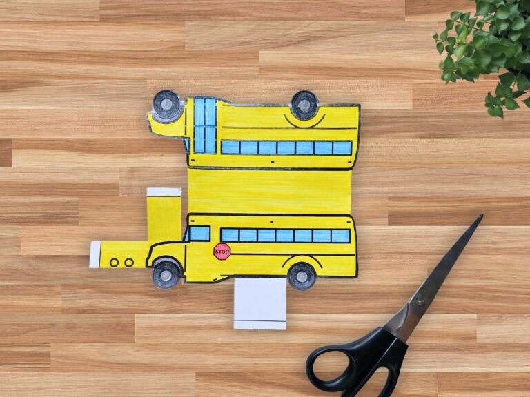 School Bus 3D Craft for Kids - Raise Curious Kids