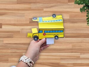 School Bus 3D Craft for Kids - Raise Curious Kids