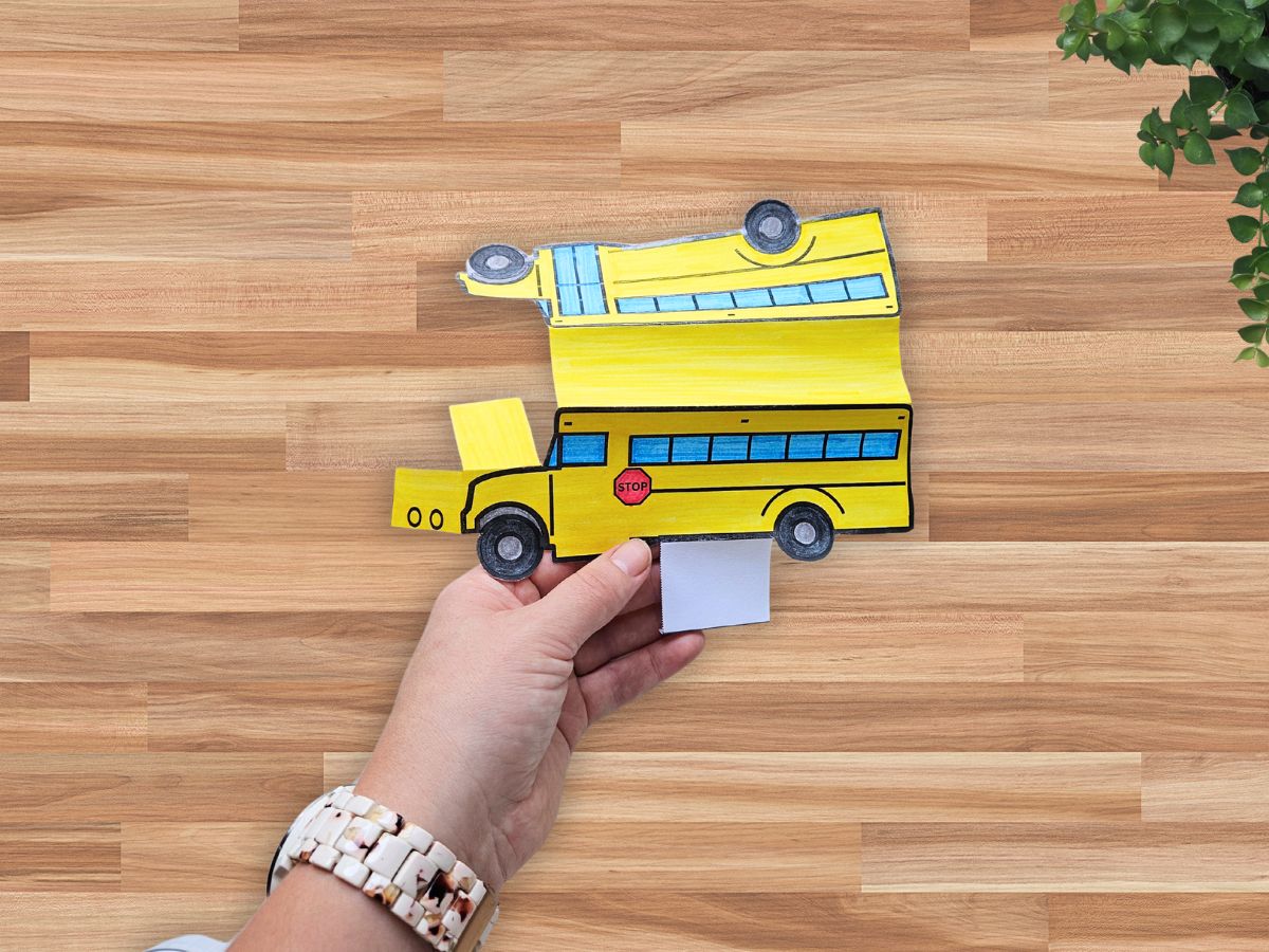 School Bus 3D Craft for Kids - Raise Curious Kids