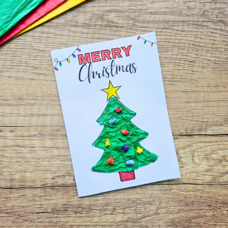 Christmas Tree Card Craft for Kids to Make (free template!) - Raise ...