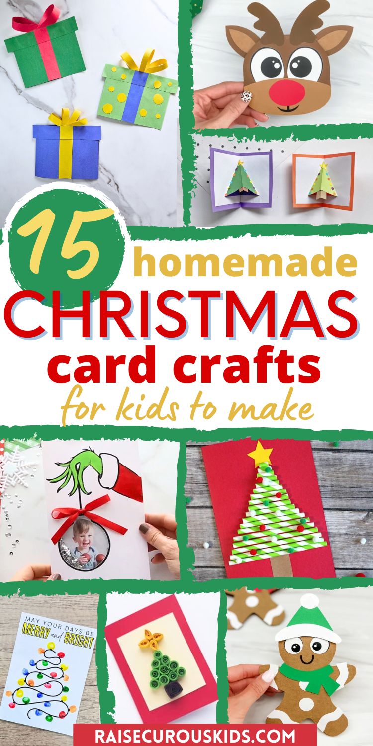 15 Easy DIY Christmas Cards for Kids to Make - Raise Curious Kids