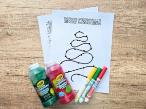 Christmas Lights Fingerpainting Craft (with free Christmas Card ...