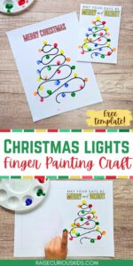Christmas Lights Fingerpainting Craft (with free Christmas Card ...