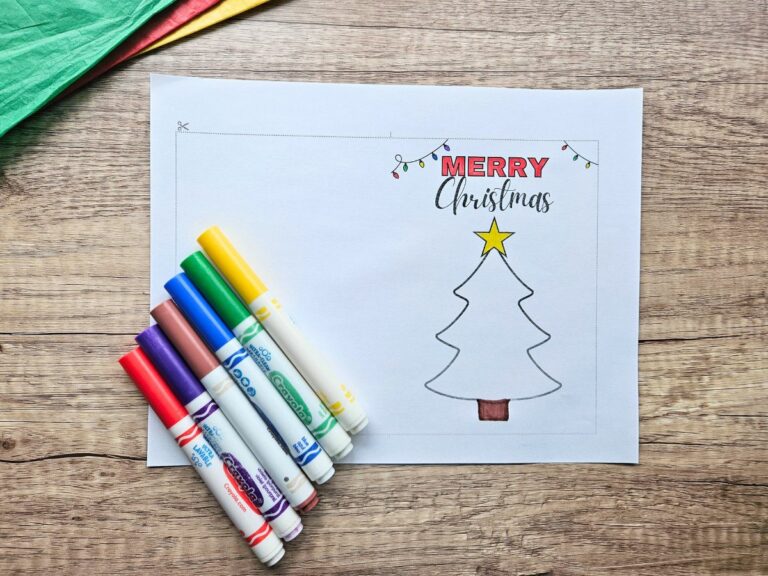 Christmas Tree Card Craft for Kids to Make (free template!) - Raise ...