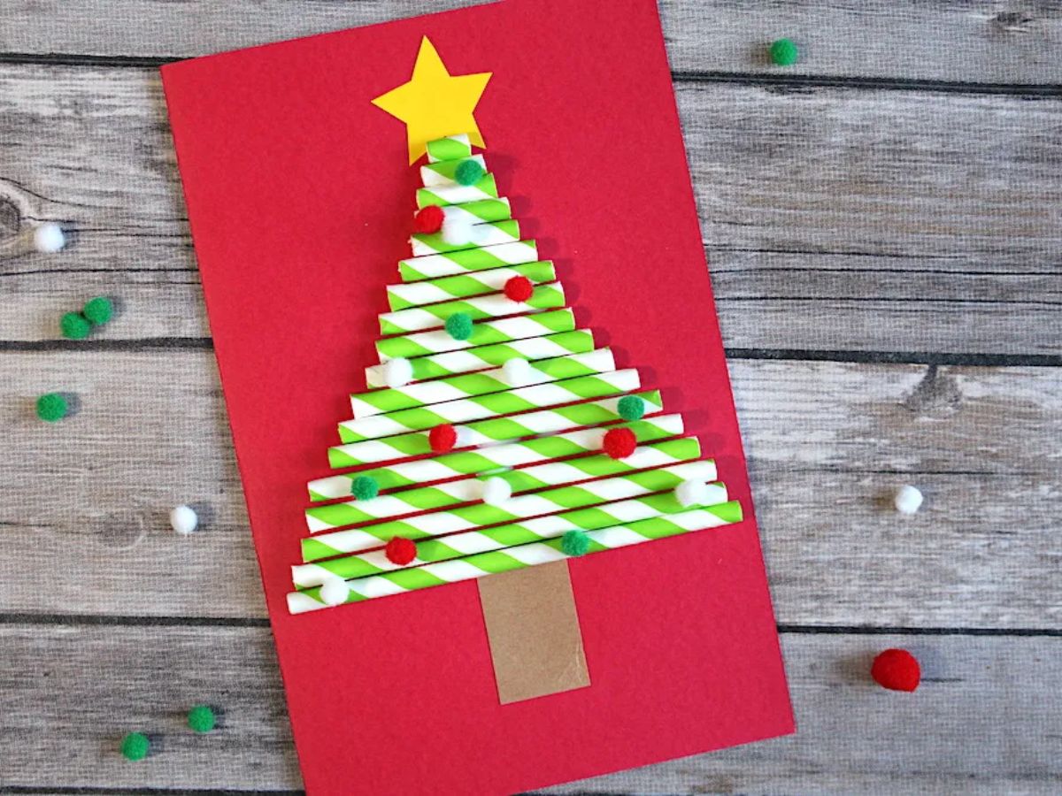 15 Easy DIY Christmas Cards for Kids to Make - Raise Curious Kids