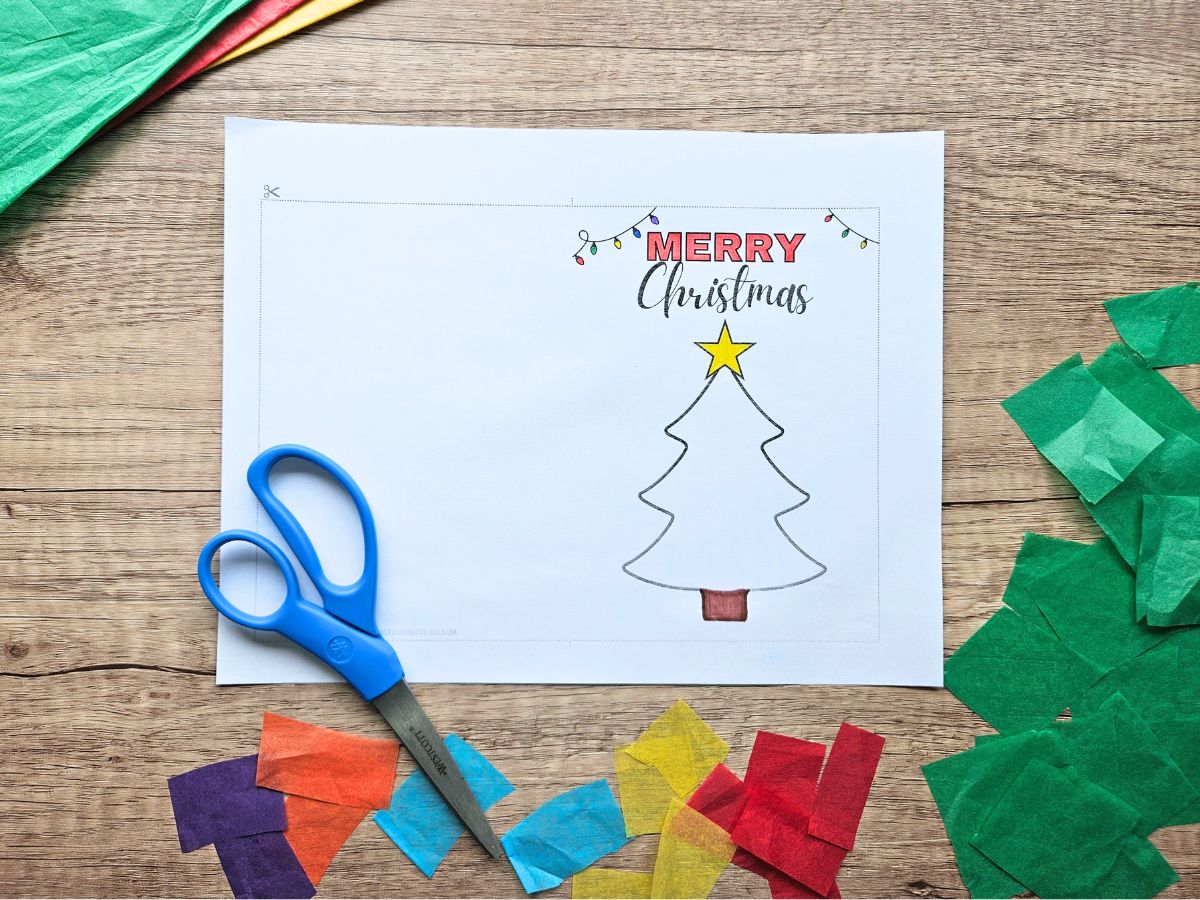 Christmas Tree Card Craft for Kids to Make (free template!) - Raise ...