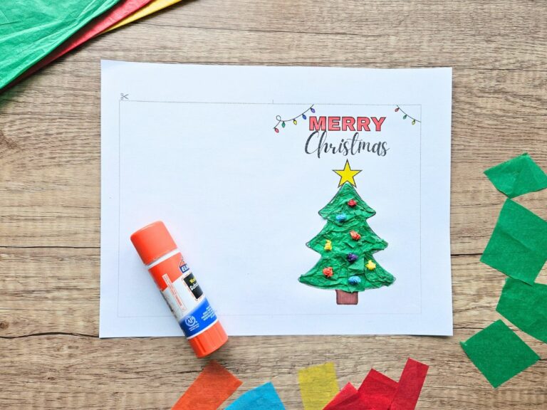 Christmas Tree Card Craft for Kids to Make (free template!) - Raise ...