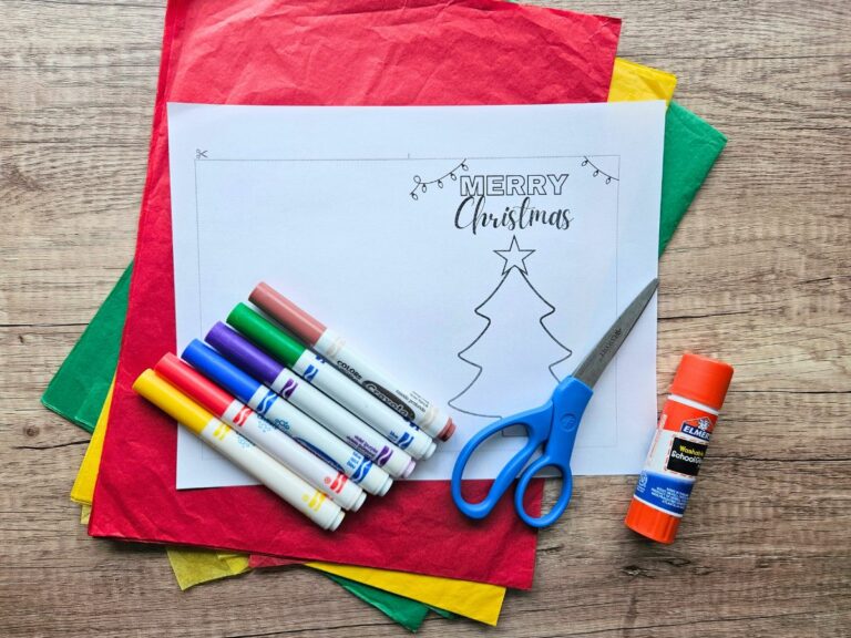 Christmas Tree Card Craft for Kids to Make (free template!) - Raise ...