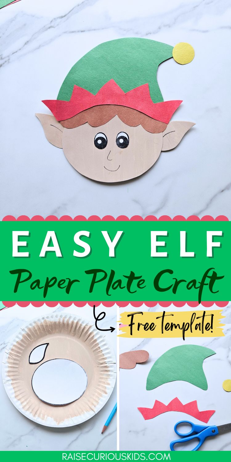 Christmas Elf Paper Plate Craft for Kids - Raise Curious Kids