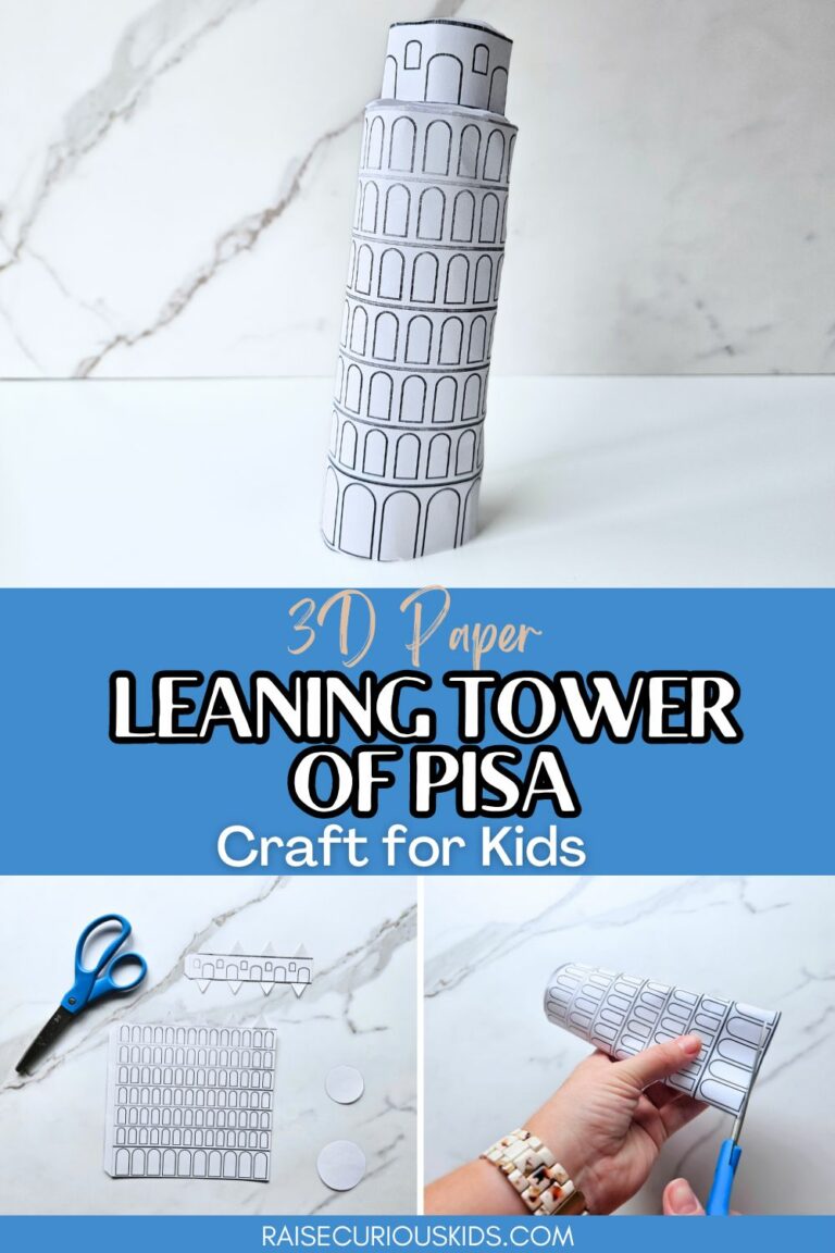 Leaning Tower of Pisa 3D Craft - Raise Curious Kids