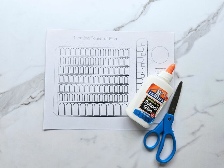 Leaning Tower of Pisa 3D Craft - Raise Curious Kids