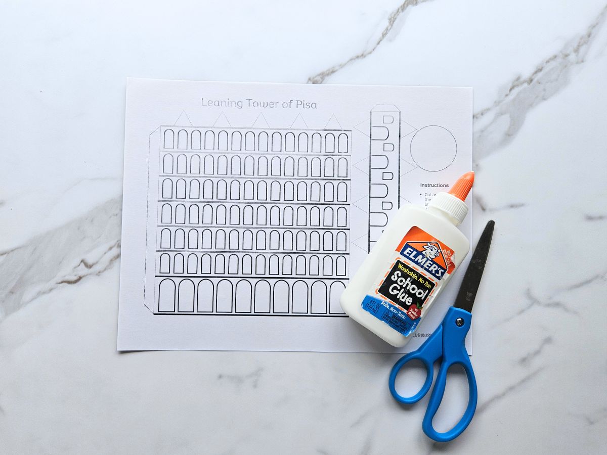 Leaning Tower of Pisa 3D Craft - Raise Curious Kids