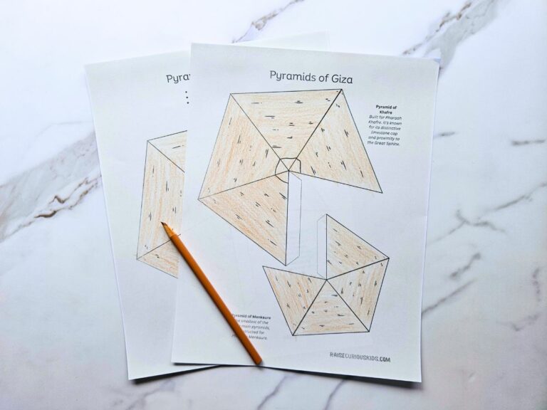 Pyramids of Giza 3D Craft - Raise Curious Kids