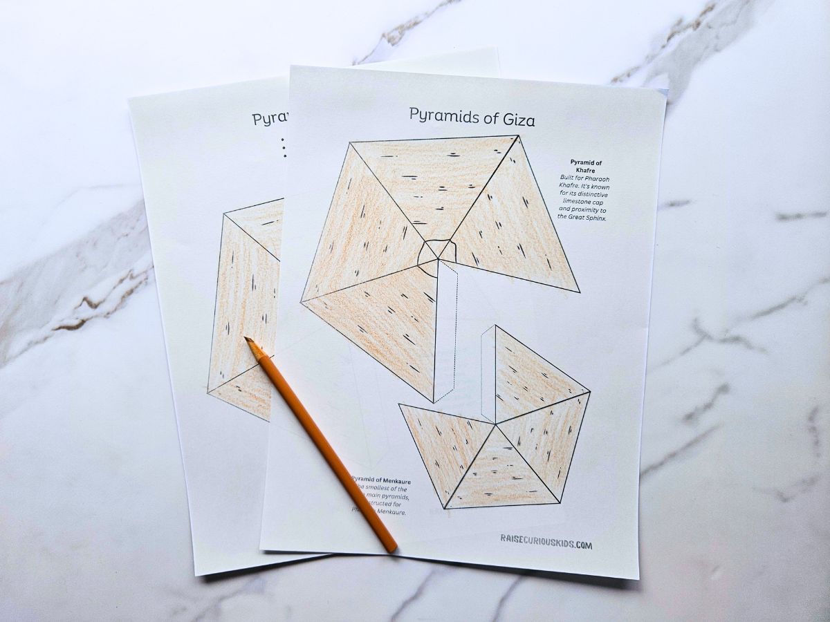 Pyramids of Giza 3D Craft - Raise Curious Kids